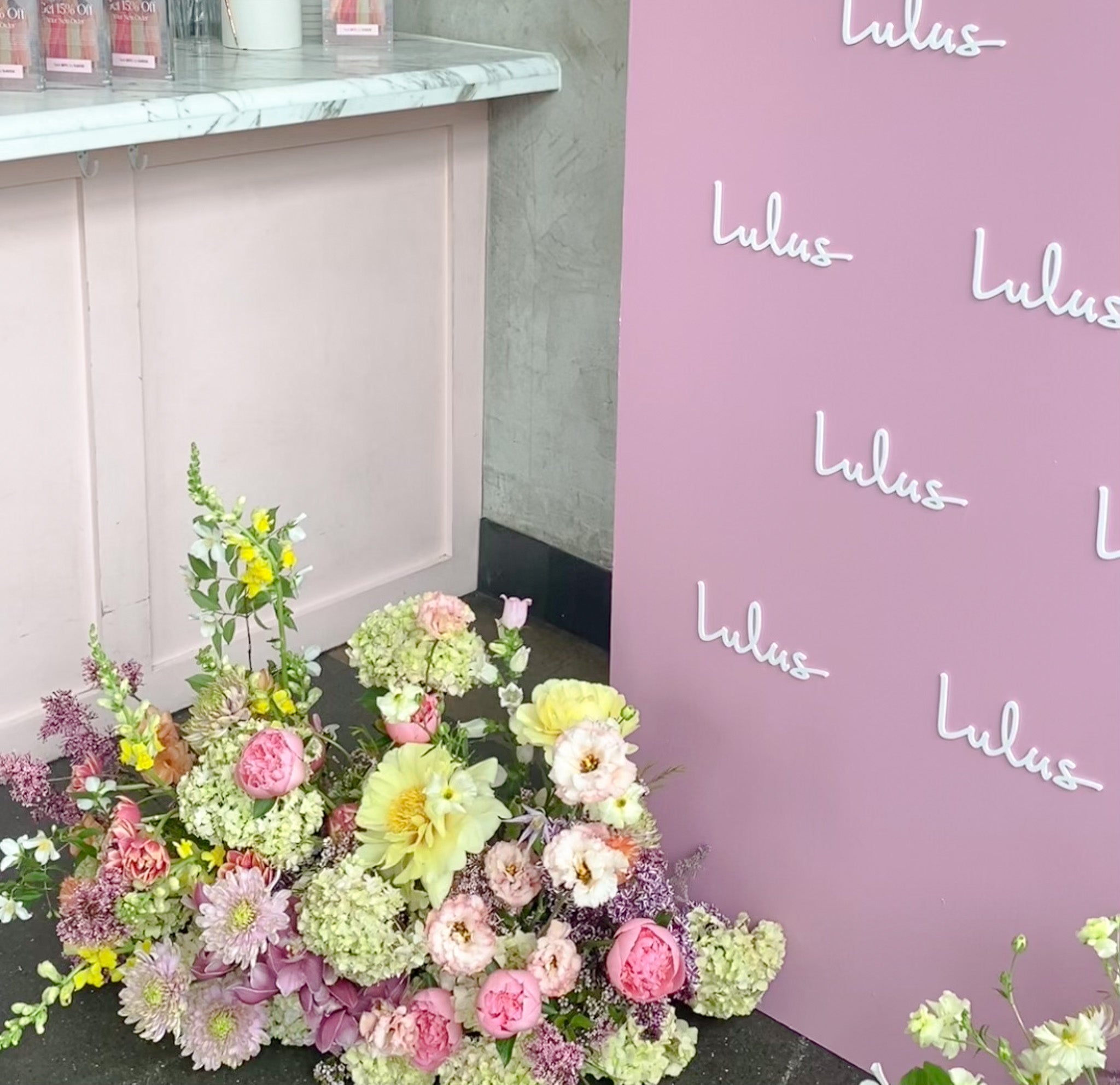 Lulus x Amelia's: A Floral Fantasy with Colorful Flower Bars, Backdrop ...